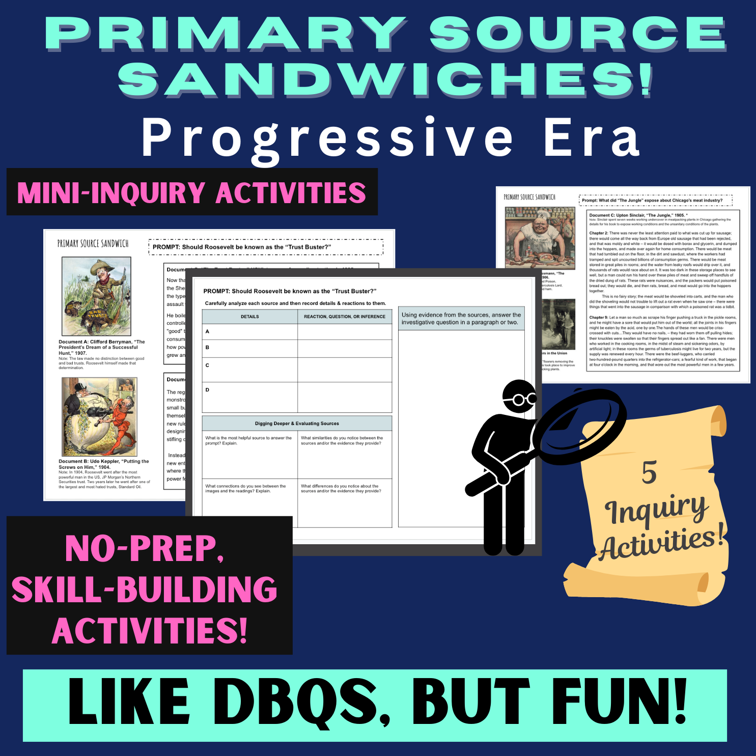 Progressive Era Mini Inquiry Activities: Like DBQs but Fun! – History ...