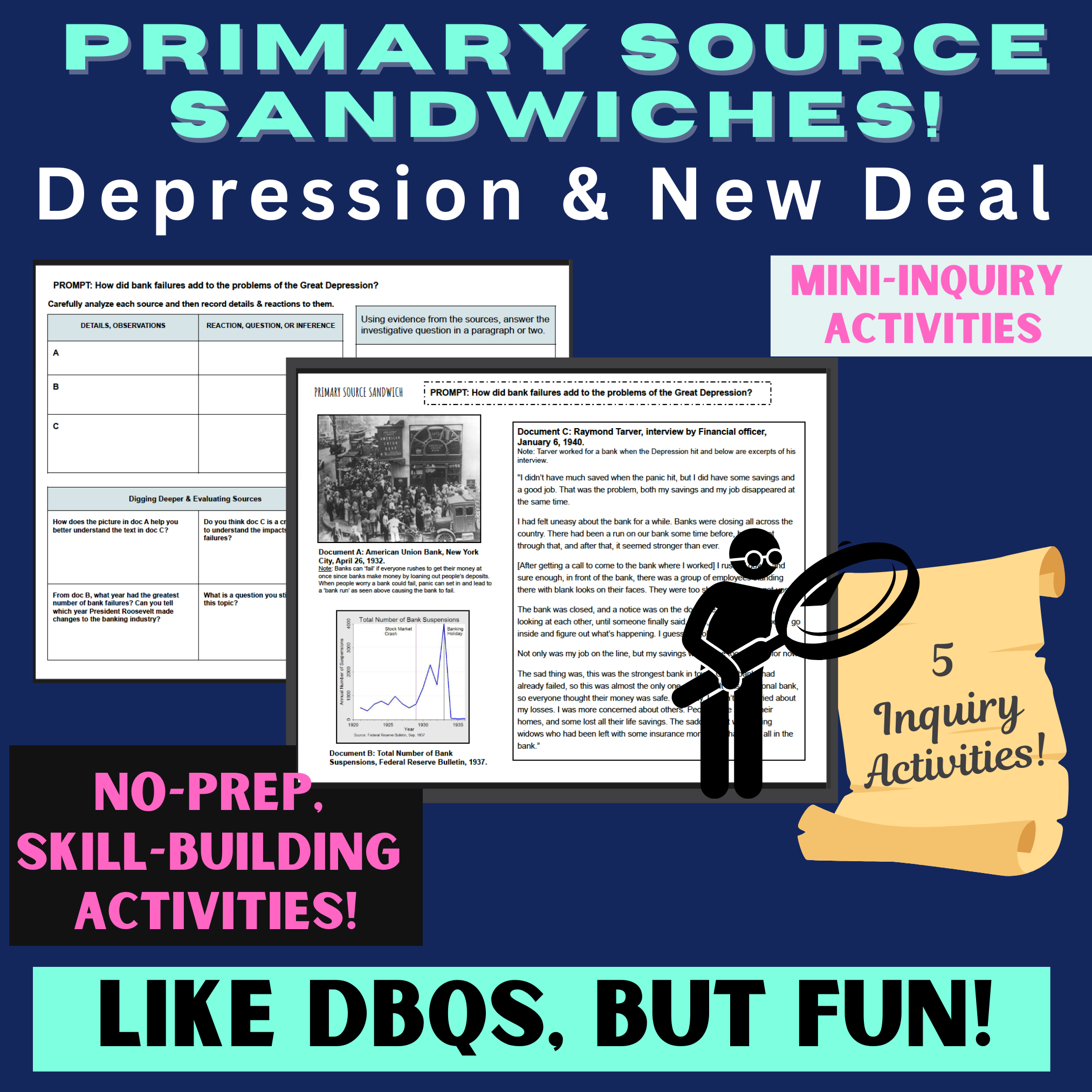 Great Depression & New Deal Inquiry Activities – History For Humans
