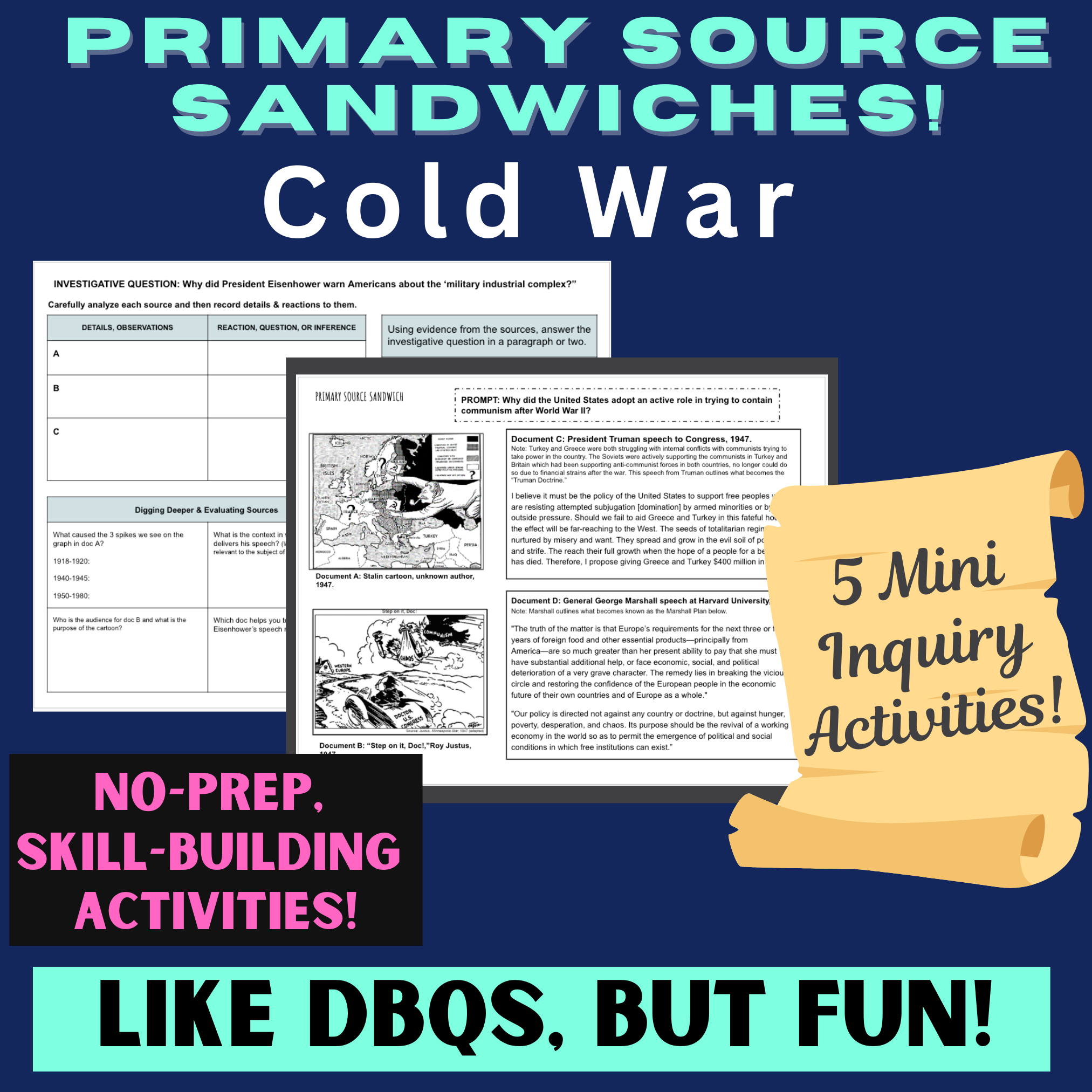 Cold War Mini Inquiry Activities – History For Humans
