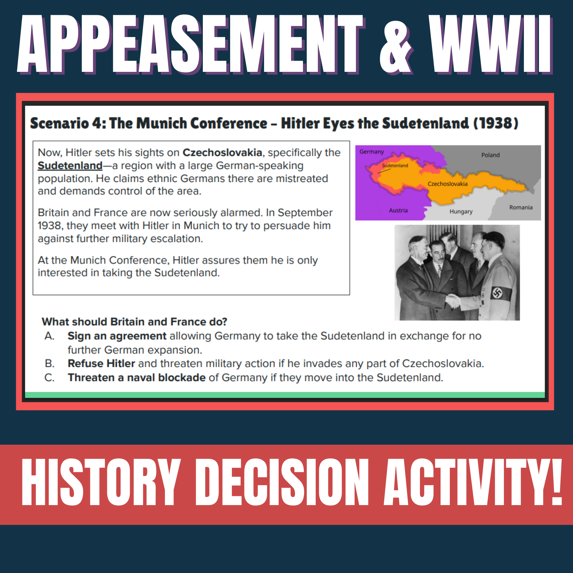 Appeasement & WWII Decision Activity – History For Humans