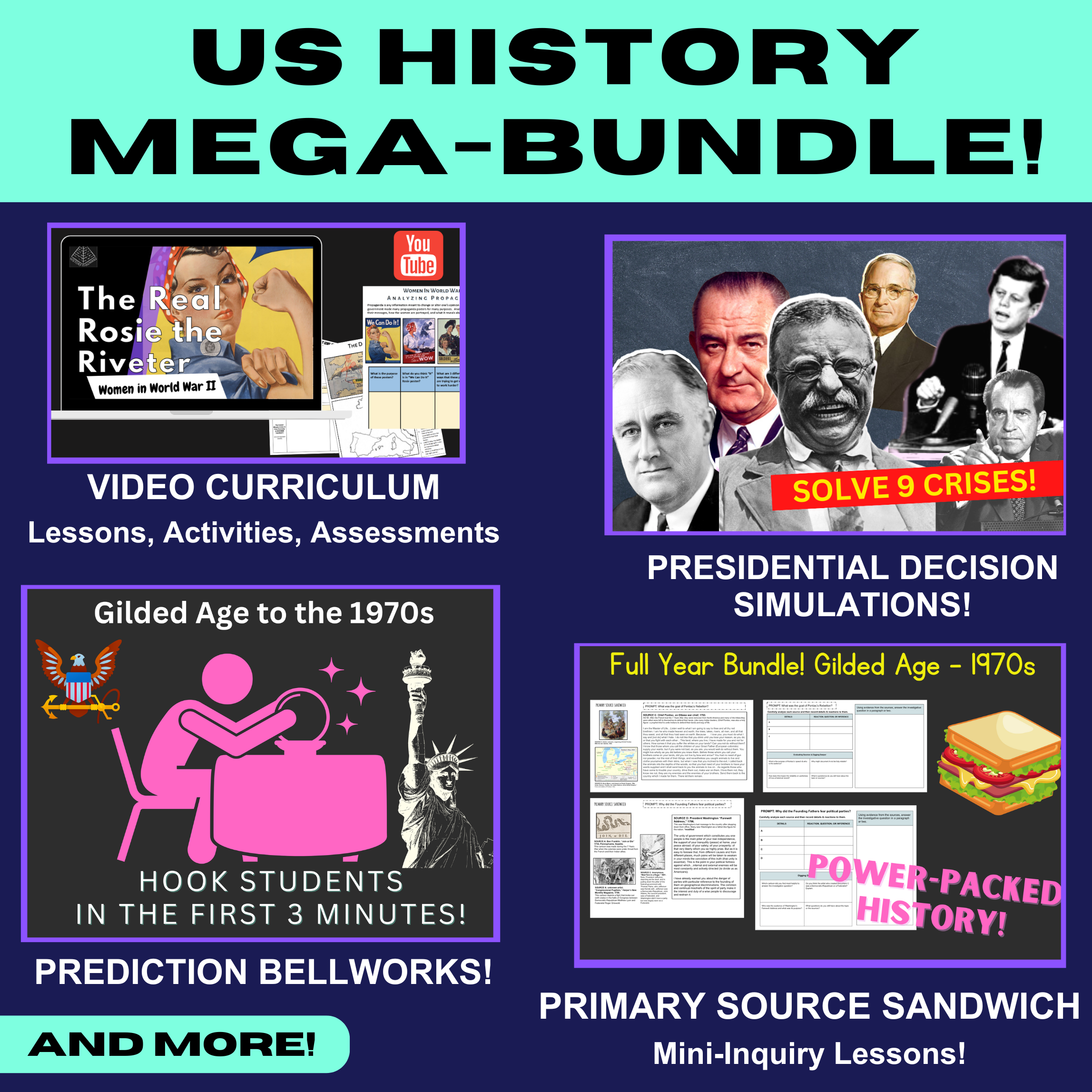 Full Year US History II Mega Bundle – History For Humans