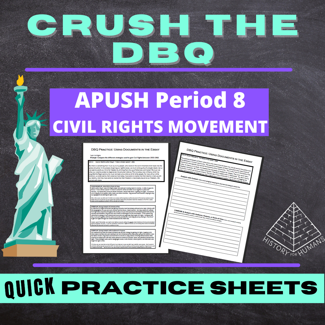🇺🇸 ️ Civil Rights Movement DBQ Worksheet – History For Humans