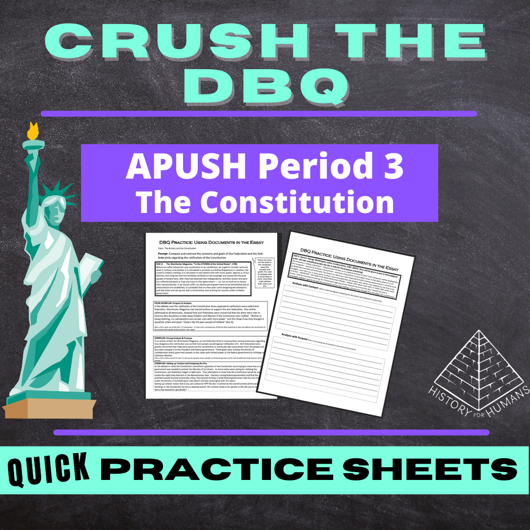 🇺🇸 The Constitution Debate DBQ Practice Worksheet – History For Humans