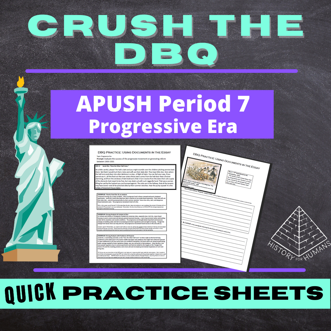 🇺🇸 Progressive Era DBQ Worksheet – History For Humans