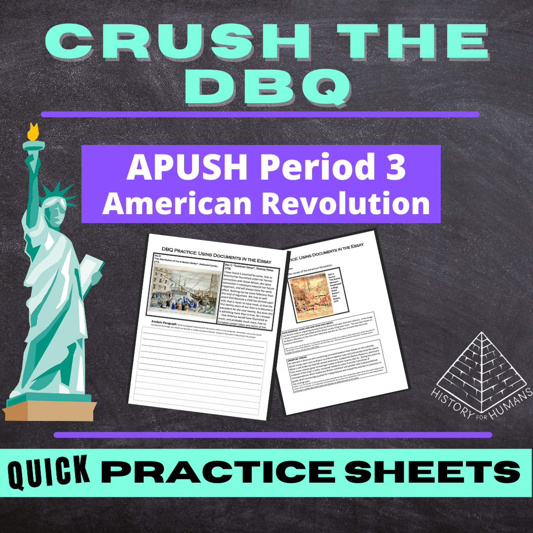 🇺🇸 American Revolution DBQ Practice Worksheet – History For Humans