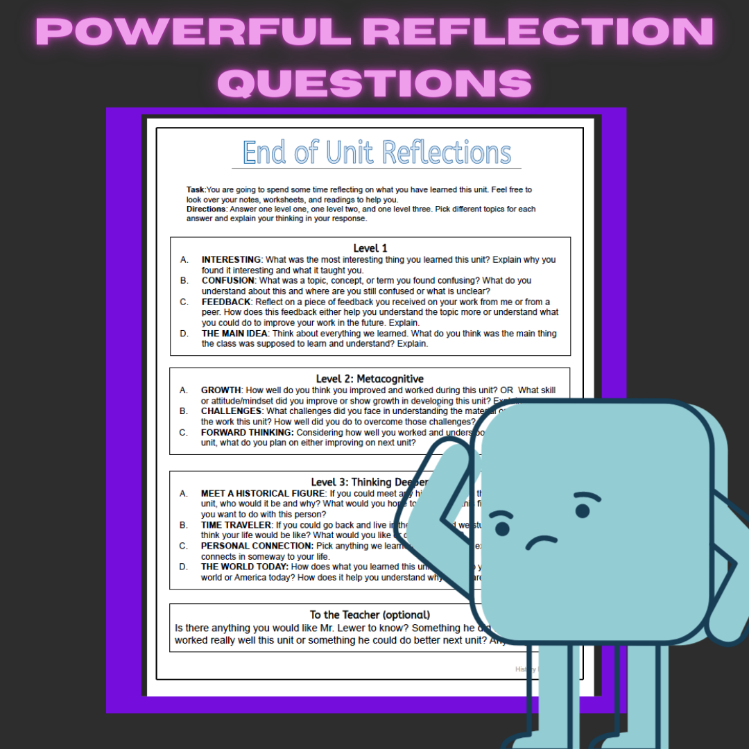 Reflection Questions For History Class – History For Humans